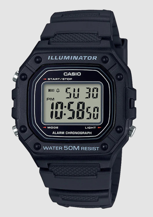 Casio Mens Casio Digital Watch W218H-1A – Time For Diamonds