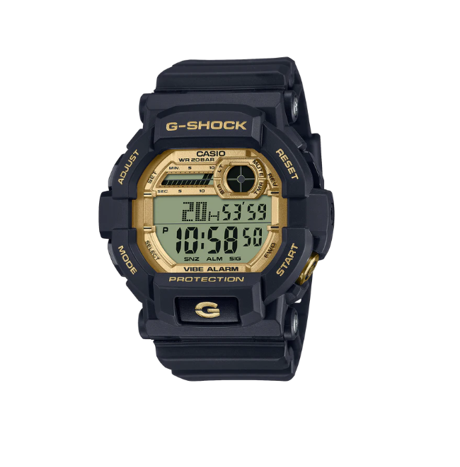 G-Shock Mens Casio G-Shock Digital Watch With Gold Face GD350GB-1D ...