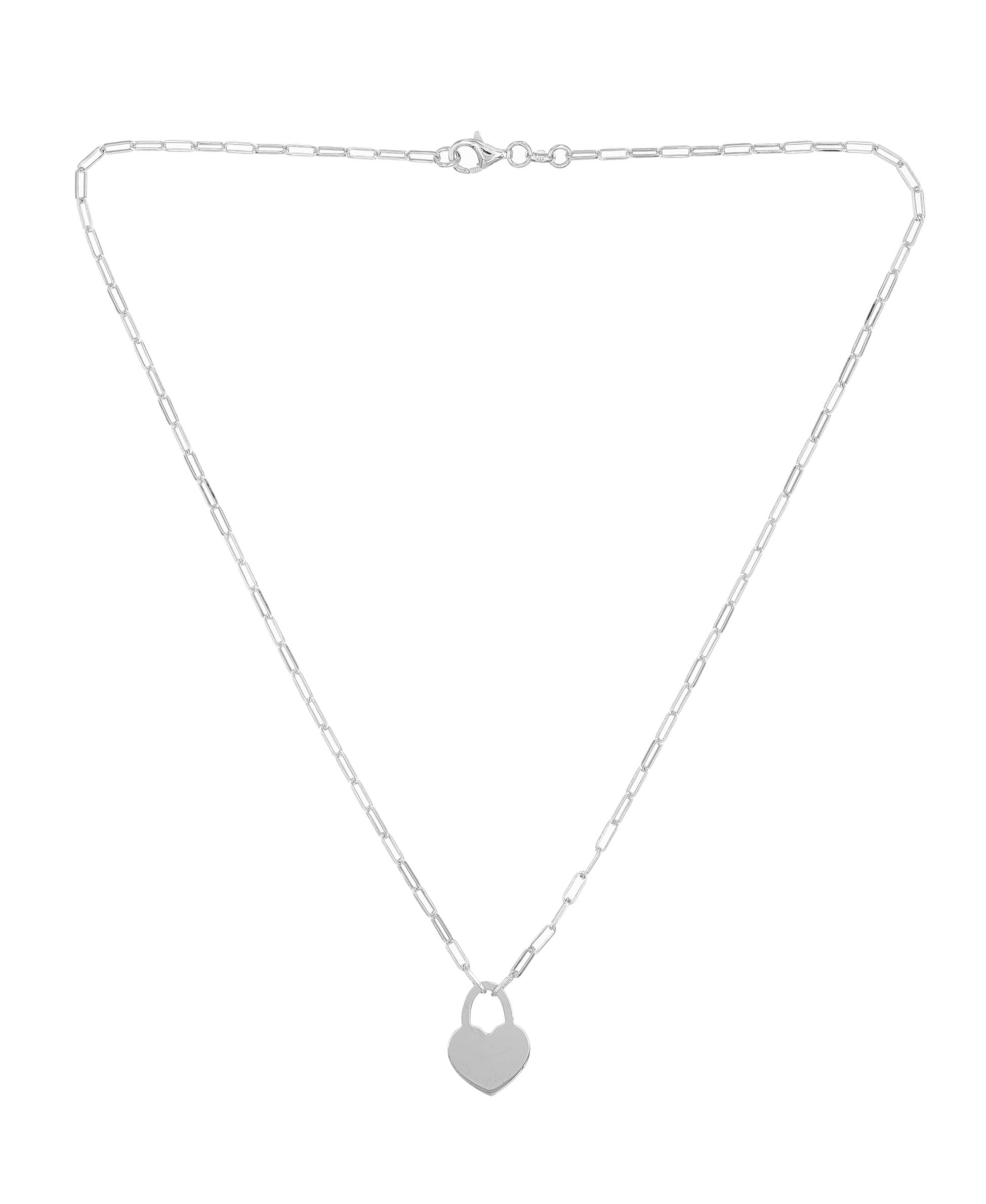 Time for Diamonds Sterling Silver Chain With Lock Pendant – Time For ...